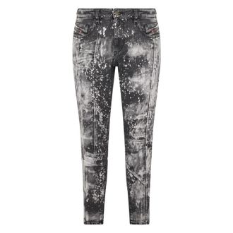 Diesel Paint Effect Skinny Fit Denim Pants - - Jeans - Herren - Grau - W36