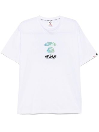 Aape By A Bathing Ape t-shirt à logo imprimé - Blanc