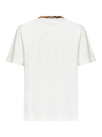 Burberry Mens T-Shirt Chalk White Cotton T-Shirts And Polos