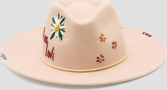 Gerard Darel Chapeau en laine brod&eacute; - DALY - Beige