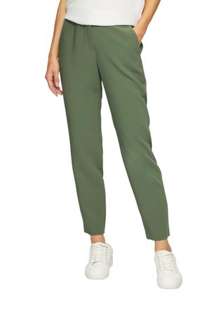 s.Oliver Slim: Cigarette Pants in Ankle-Länge aus Twill