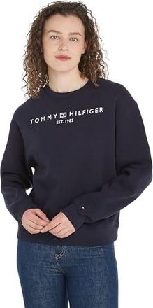 Tommy Hilfiger Sweat Femme sans Capuche, Bleu (Desert Sky), XS