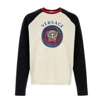 Versace Homme, Tops, Multicolore, Taille: L Cotton T-Shirt
