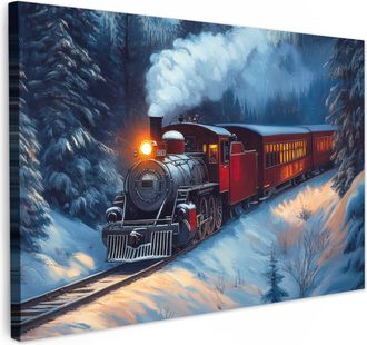 MuchoWow © Weihnachtsdeko Leinwand Bilder Groß 120x80 cm XXL Wanddeko Wohnzimmer Weihnachtsgeschenke Deko Zimmer Wandbilder Modern Bild auf Leinwand Geschenk Z