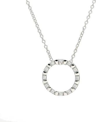 Monteverdi 1VNAMONJ-NL-0067 Collier pour femme avec pendentif rond en argent sterling 925 rhodié 45 cm, Eine Grösse, Argent sterling, Pas de gemme