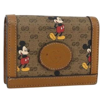 Gucci Portefeuille Bifold Vintage Micro Petit GG Canvas doccasion - Femme - Pre-owned - Brun - Taille: ONE Size