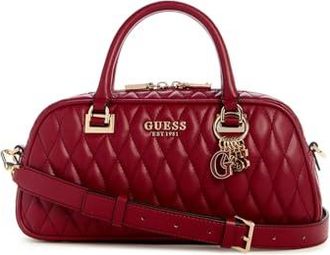 Guess sac à main sac à épaule bandoulière Valla Satchel Bag Red rouge foncé