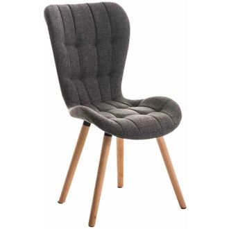 Clp Chaise &agrave; manger &agrave; chaise chic dans une conception de chaise en tissu pour salon rembourr&eacute; diverses couleurs Couleur : Gris clair
