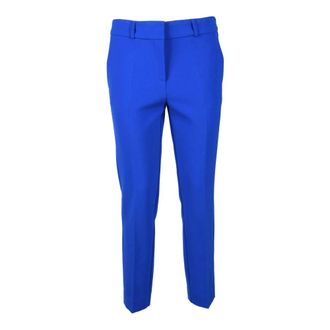 Simona Corsellini Elegante Baumwollmischung Hose - - Trousers - Damen - Blau - XS