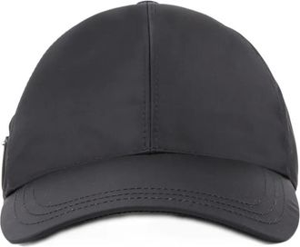 Prada logo-plaque baseball cap - Schwarz