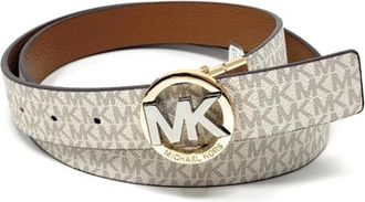 Michael Kors Femme, Accessoires, Beige, Taille: M 20Mm Reversible Belt