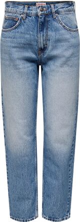 Only Damen Onlrobyn Ex Hw STR Lo Ak DNM Dot536 Noos Jeans, Medium Blue Denim 1, 28W / 34L EU