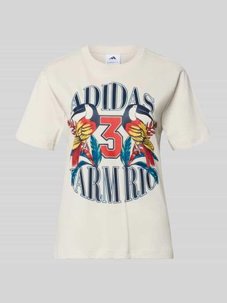 adidas T-Shirt mit Label-Print