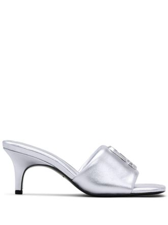 Marc Jacobs sandales The Metallic J en cuir - Argent