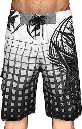 Generic MJGkhiy Maillot de bain pour homme de la mer longue Bermuda Surf Maillot de bain &agrave; s&eacute;chage rapide Chaussettes de bain Short de bain Maillot de piscine