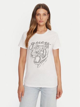 Guess T-Shirt W5BI32 K9RM1 Wei&szlig; Relaxed Fit