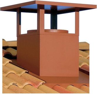 Atlantic Td 125 R Sortie Toiture Cheminee Rouge Diametre 125 ATLANTIC 532506