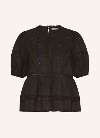 Mrs & Hugs Mrs & Hugs Blusenshirt Aus Lochspitze schwarz