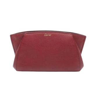 Cartier Sac pochette vintage doccasion - Femme - Pre-owned - Rouge - Taille: ONE Size