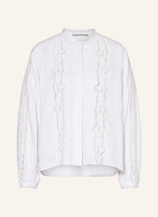 (The Mercer) N.Y. (The Mercer) N.Y. Leinenbluse Mit Lochspitze weiss