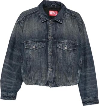 Diesel Veste en jean effet d&eacute;lav&eacute; - Femme - Vestes - Bleu - Taille: 36 FR