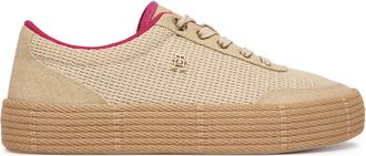 Tommy Hilfiger Espadrilles Tommy Hilfiger Th Foxing Platform Rope FW0FW09173 Beige