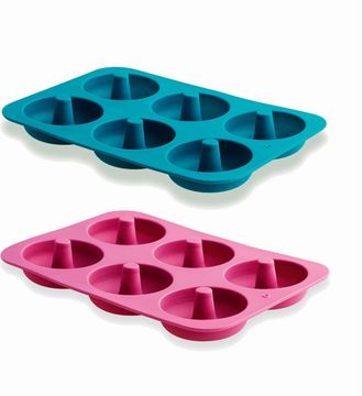 Lacor 68770-2 Formen aus 100Prozent Platinsilikon zur Herstellung von 6 hausgemachten Donuts, Flexible Und Antihaftbeschichtete Form, Leicht Zu Entformen, 7