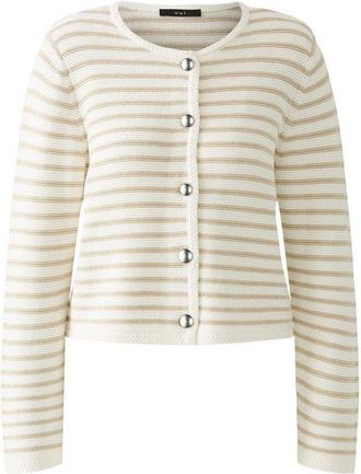 Oui Strickjacke Strickjacke reine Baumwolle