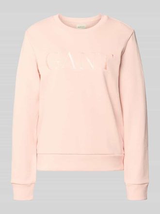 GANT Sweatshirt mit Label-Stitching und Rundhalsausschnitt