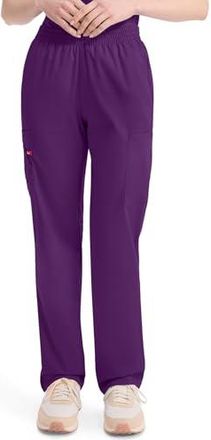 Dickies Signature Pantalon m&eacute;dical &agrave; Taille &eacute;lastique pour Femme - Violet - Taille L