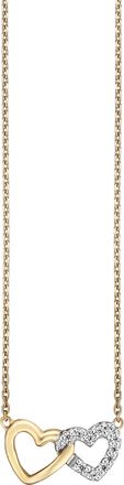 Julie Julsen Collier 925/- Sterling Silber vergoldet 2 Herzen