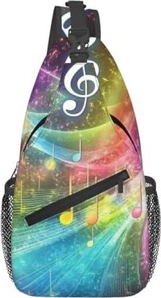 Generic Sac &agrave; bandouli&egrave;re color&eacute; et musical pour homme - Sac &agrave; dos de randonn&eacute;e pour homme