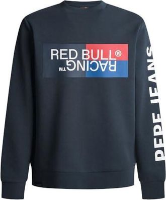 Pepe Jeans London Red Bull Racing X Pepe Jeans RBR Colour Block Graphic Crew Maillot de surv&ecirc;tement, Blue (Dulwich Blue), XL Homme