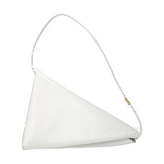 Marni Femme, Sacs, Blanc, Taille: ONE Size Sac bandouli&egrave;re en cuir avec cha&icirc;ne