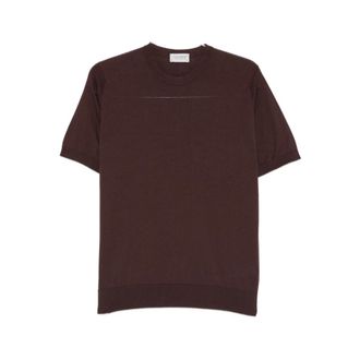 John Smedley Kempton T-Shirt - - Tops - Herren - Braun - S