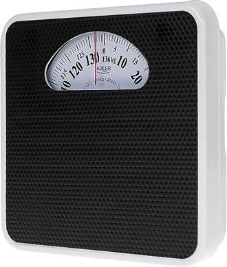 Adler Europe ADLER Mechanische Personenwaage - Körpergewicht - Analoge Fitnesswaage - 136kg Kapazität