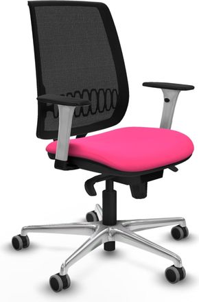 Piqueras y Crespo Computerstuhl Rosa Alares mit wei&szlig;en und schwarzen Armlehnen, h&ouml;henverstellbare Lendenwirbelst&uuml;tze, ausgestattet mit 5 Positionen und injiziertem Scha