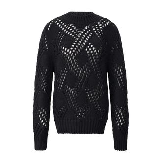 Jil Sander Chunky Wool Oversized Pullover - - Knitwear - Damen - Schwarzk - M