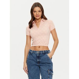 Guess Poloshirt V5RP03 Z3LF0 Rosa Regular Fit