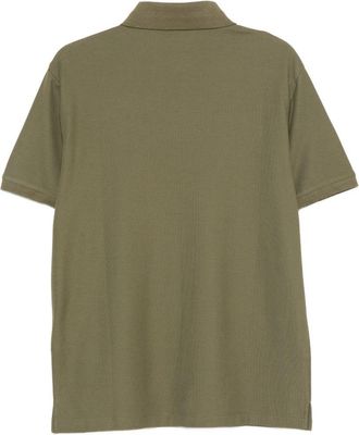 Emporio Armani Logo-Embroidered Cotton Piqu&eacute; Polo - Khaki
