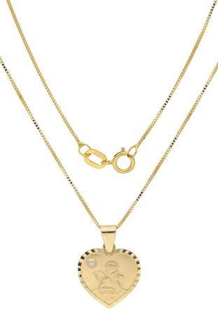 Firetti Kette Herz mit Schutzengel