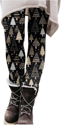 Generic Leggings pour femme Motif de No&euml;l D Mode Casual Slim Pants, blanc, XXL