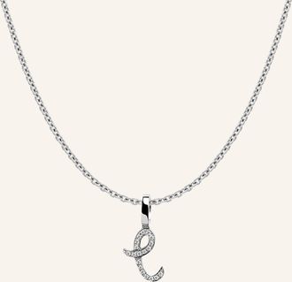 Cada Cada Kette Tiny Diamond Letter C silber