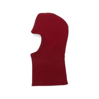 Ernest W. Baker Bonnet en maille c&ocirc;tel&eacute;e avec d&eacute;coupes - Homme - Accessoires - Rouge - Taille: ONE Size