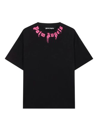 Palm Angels T-Shirt mit Graffiti-Logo - Schwarz