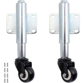Gabrielle Gabrielle - 2 Rolltorr&auml;der 6 cm, Aufh&auml;ngungsrolle f&uuml;r erweiterbares Tor, Torst&uuml;tzrolle f&uuml;r h&ouml;lzernes Gartentor, Hofzaun, Tragf&auml;higkeit 50 kg