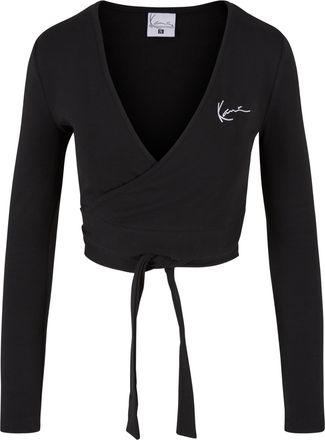 Karl Kani Damen KW-LS011-001-01 Chest Signature Essential Short Laced Ls Black, L