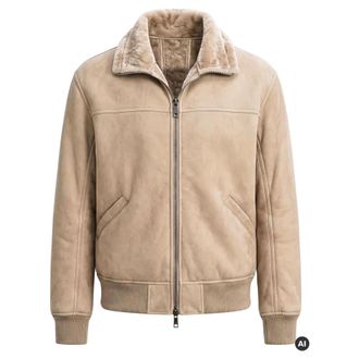 Giorgio Brato Oversized Shearling-Bomberjacke - - Jackets - Herren - Beige - L