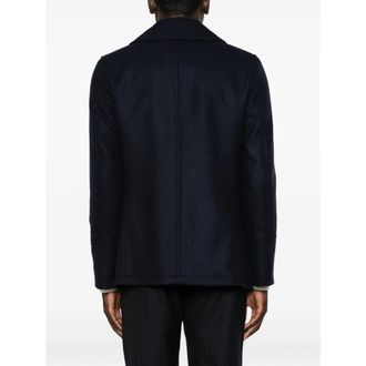 Sealup Double-Breasted Wool Blazer - Blue