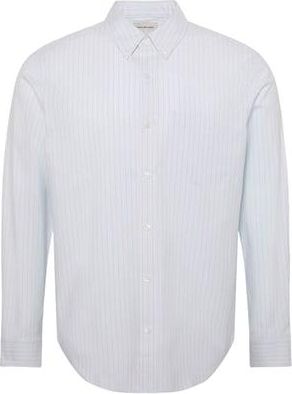 Calvin Klein Chemise droite en coton m&eacute;lang&eacute;